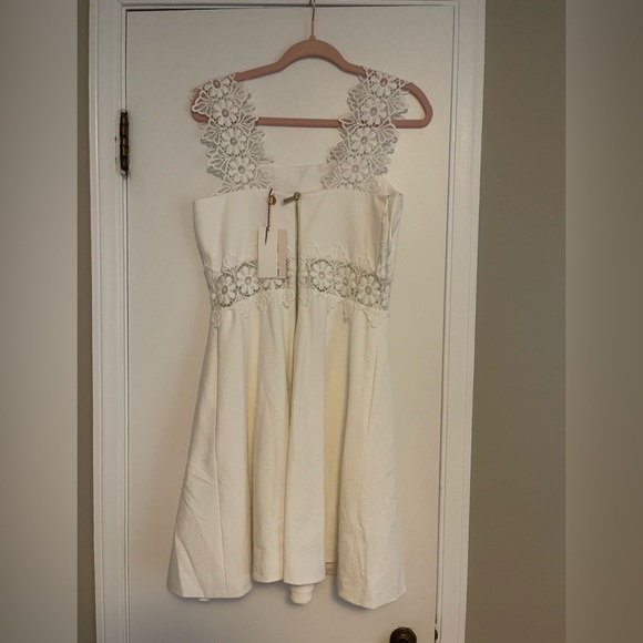 Ted Baker London | Dresses | White Ted Baker London Dress With Gold ...